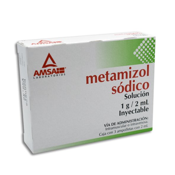 Metamizol Sódico Solución 1g/2ml Inyectable 3 Ampolletas Amsa ...