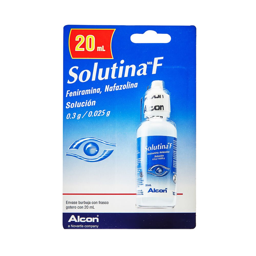 Solutina F Feniramina Nafazolina Solución 0.3 g 0.025 g 20 ML - Grupo ...